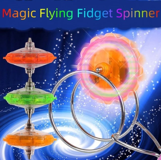 🔥HOT SALE🔥 Creative LED Light Luminous Fidget Spinner Magnetic Gyro ...